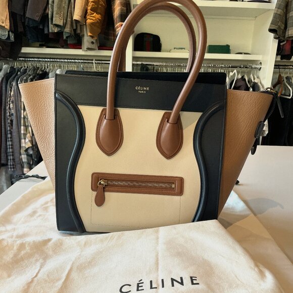 Celine | Bags | Celine Micro Luggage Tricolor | Poshmark